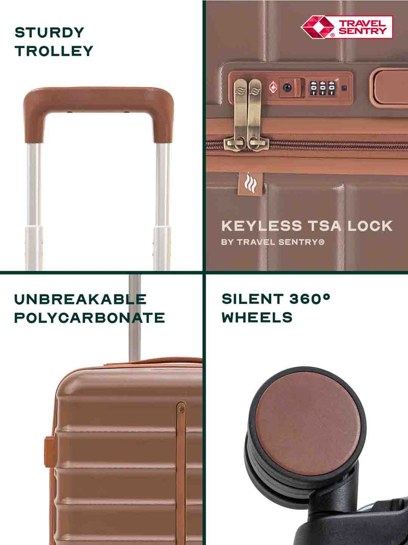 Odyssey | Brown | Cabin Hard Luggage | Buy Cabin Hard Luggage Online in ...