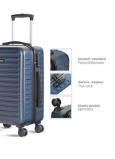 Stark | Blue | Cabin Hard Luggage