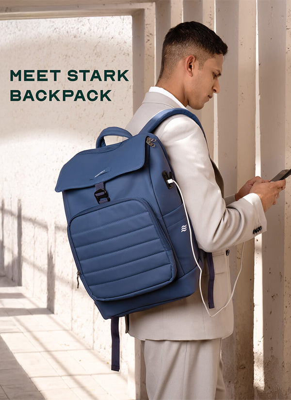 Stark Backpack | Blue | Everyday Laptop Backpack | Buy Backpacks Online ...