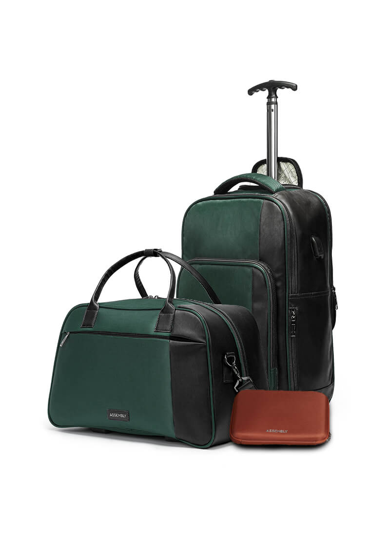 Seamless Journey Combo | Green | Jetson Trolley Backpack+Verve Duffle+