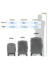 StarkPro | Grey | Cabin Hard Luggage
