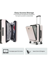 StarkPro | Ivory | Cabin Hard Luggage