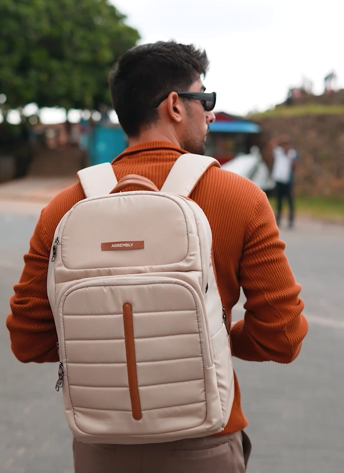 Odyssey Backpack | Beige | Everyday Laptop Backpack